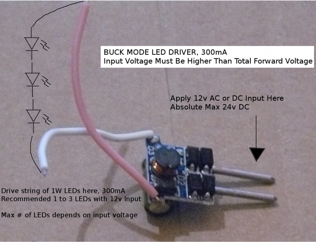 Buy this Buck Mode LED Driver, 1-3 1W LEDs with 12V+ Input at our LED ...