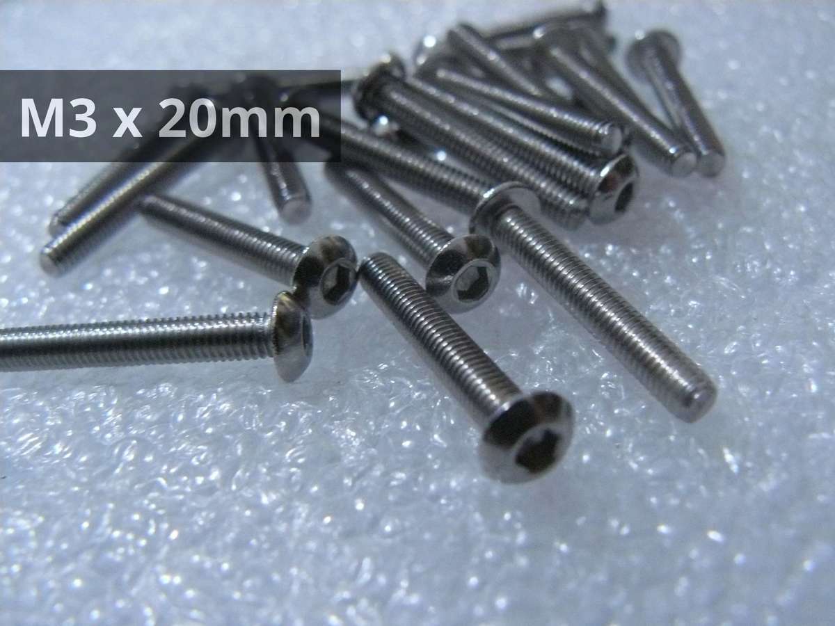 M3 Button Head Screws 20pcs - You Choose Length - Buy Online From ...