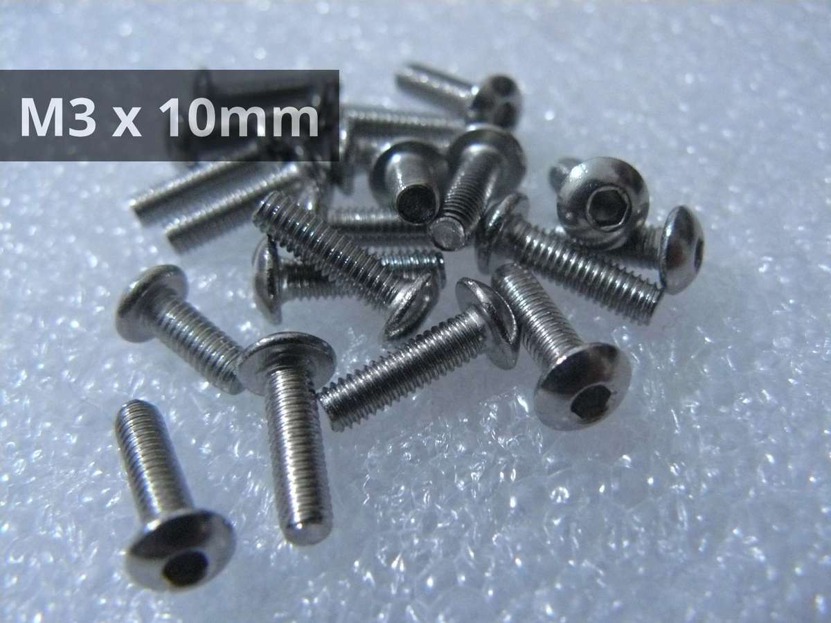 M3 Button Head Screws 20pcs - You Choose Length - Buy Online From ...