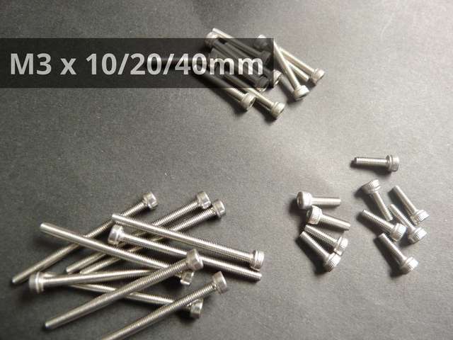 M3 Cap Head Screws 20pcs - You Choose Length - Buy Online From ...