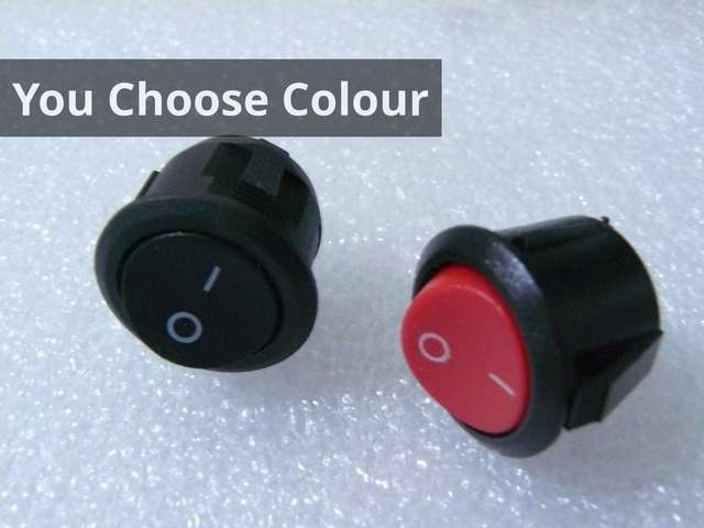 On/Off Switch (Rocker) Panel Mount Round - Buy Online From Christchurch ...